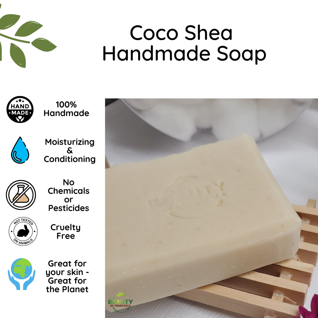 Coco- Shea | Coconut Oil Soap Bar| Beauty By Francesca